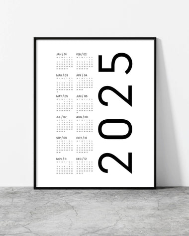 2025 Wall Calendars | Bold & Minimal Design – North Minimal