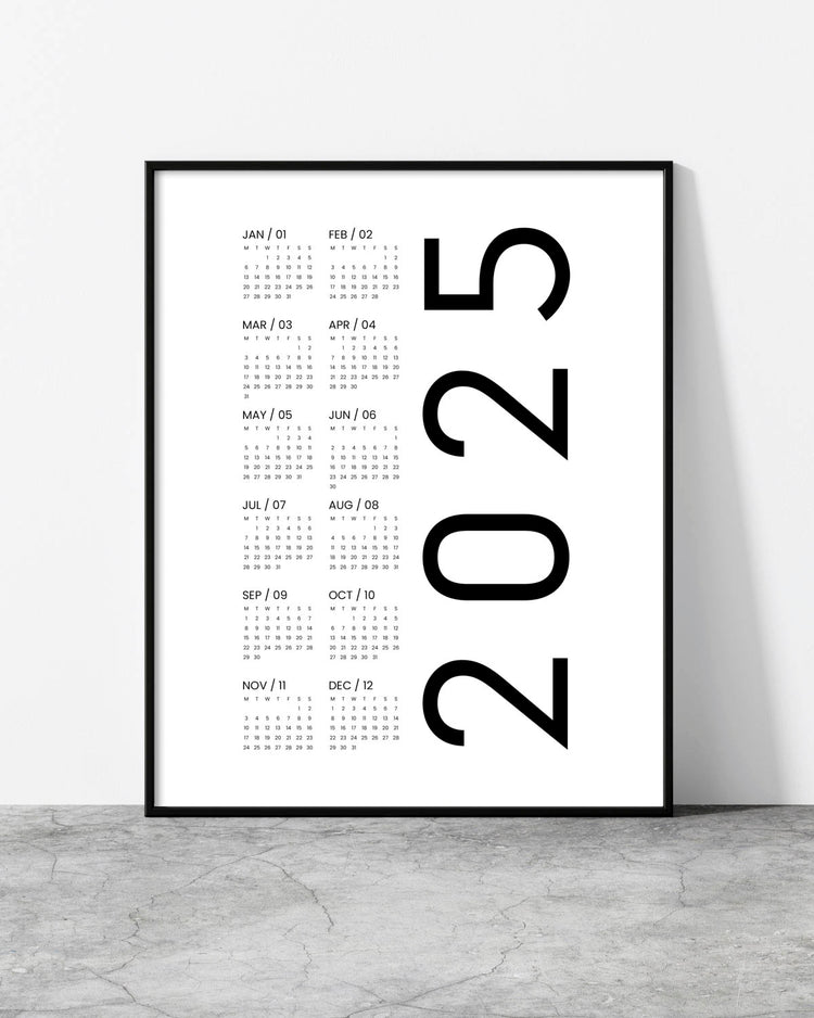 2025 Wall Calendars | Bold & Minimal Design – North Minimal
